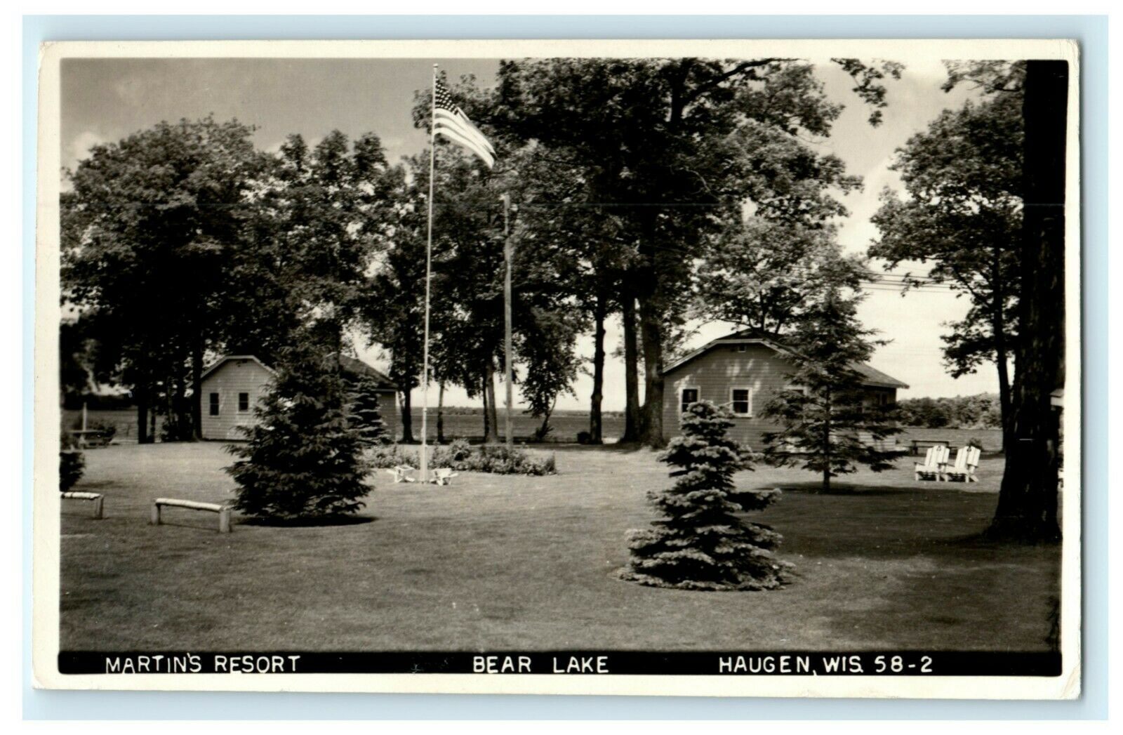 1963 Martin's Resort Bear Lake Haugen Wisconsin WI RPPC Photo Vintage ...