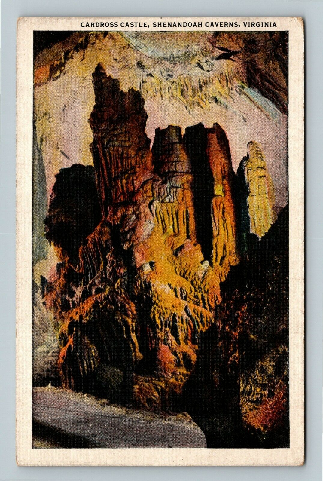 Shenandoah Caverns VA, Cardross Castle, Vintage Virginia c1930 Postcard ...