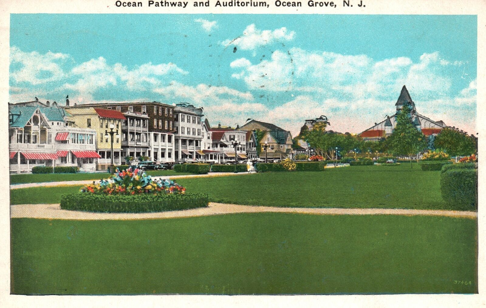 Vintage Postcard 1933 Ocean Pathway And Auditorium Ocean Grove New ...
