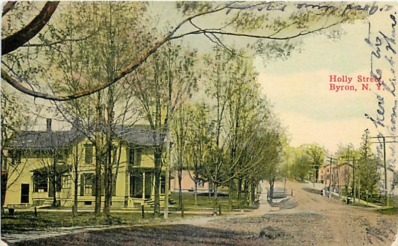 Holly (Byron Holley Rd) Street in Byron New York 1914 D/B | United ...