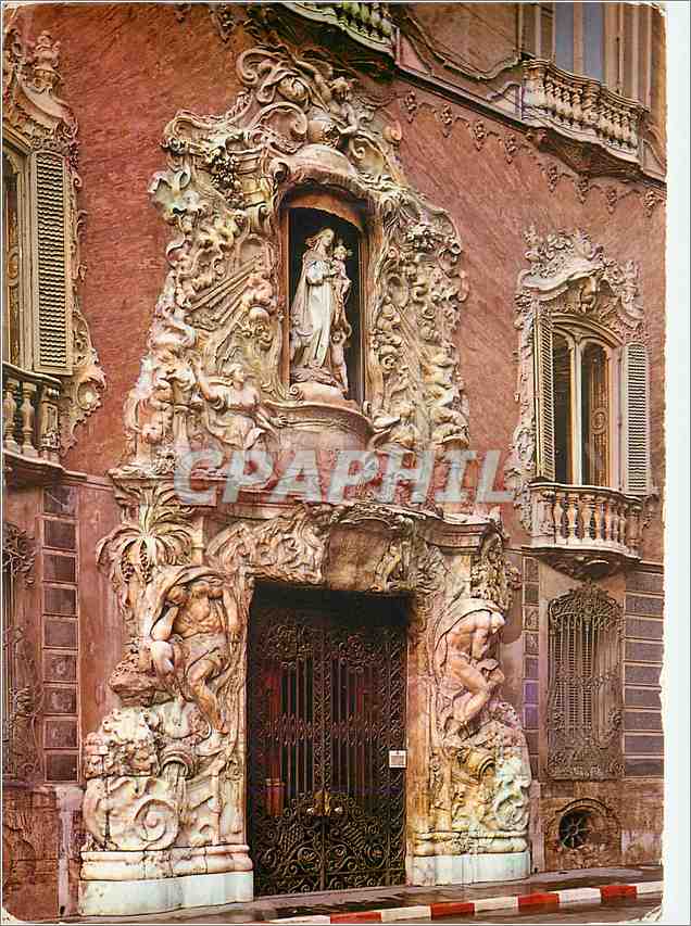 Postcard Modern valencia The Marques de Dos Aguas Palace frontispiece ...