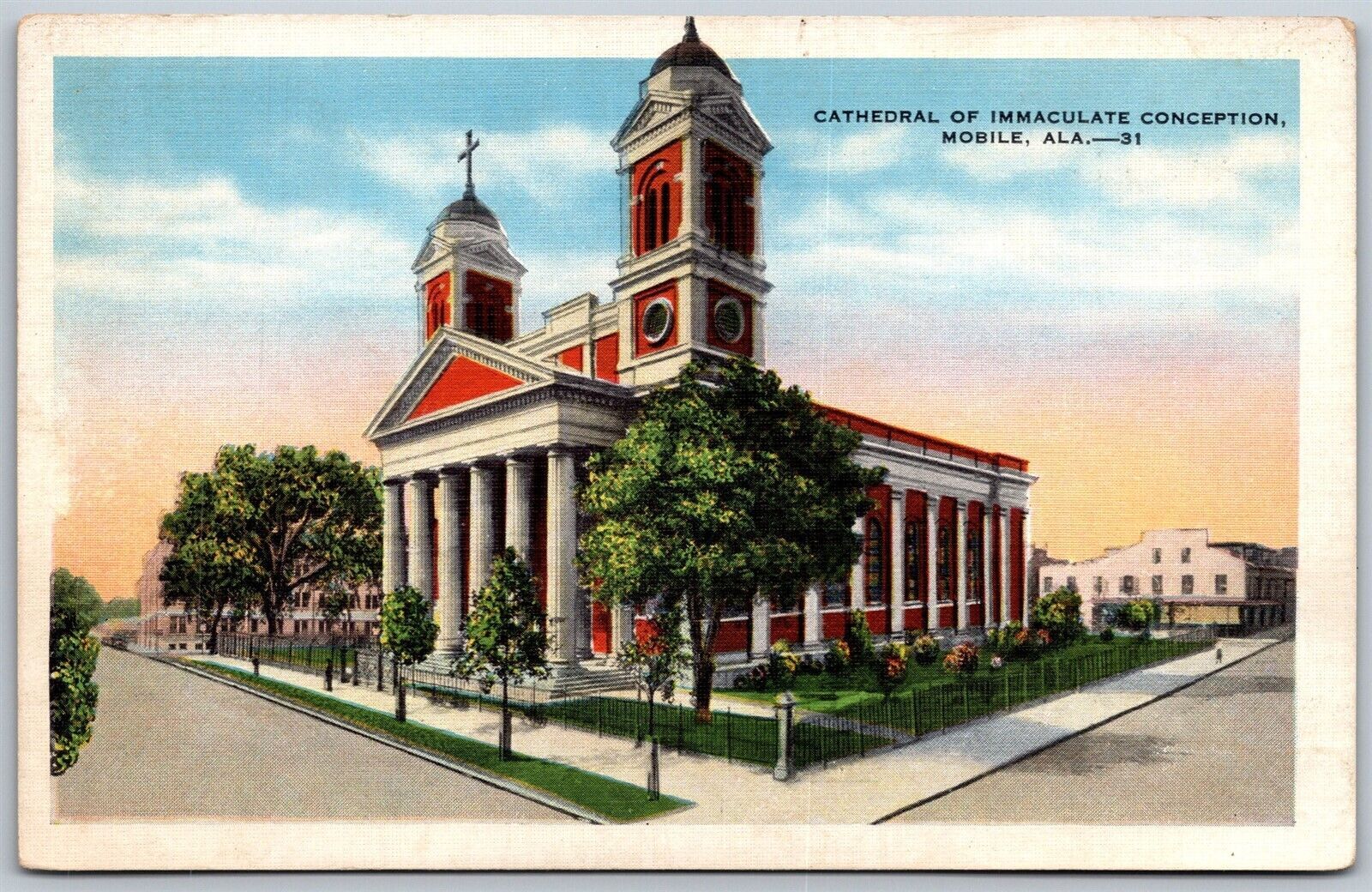 Vtg Mobile Alabama AL Cathedral of Immaculate Conception 1920s View ...