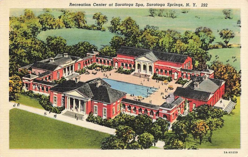 Recreation Center Spa Aerial Birds Eye View Saratoga Springs NY Linen ...