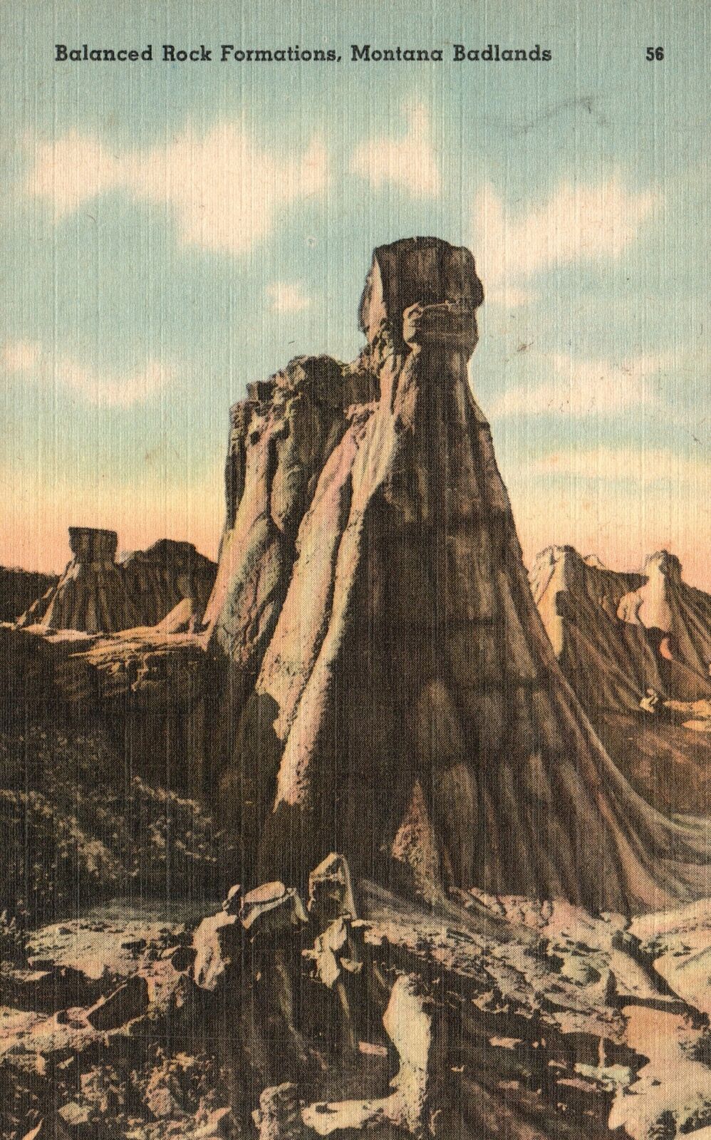 Vintage Postcard 1944 Balanced Rock Formations Countless Ages Montana ...
