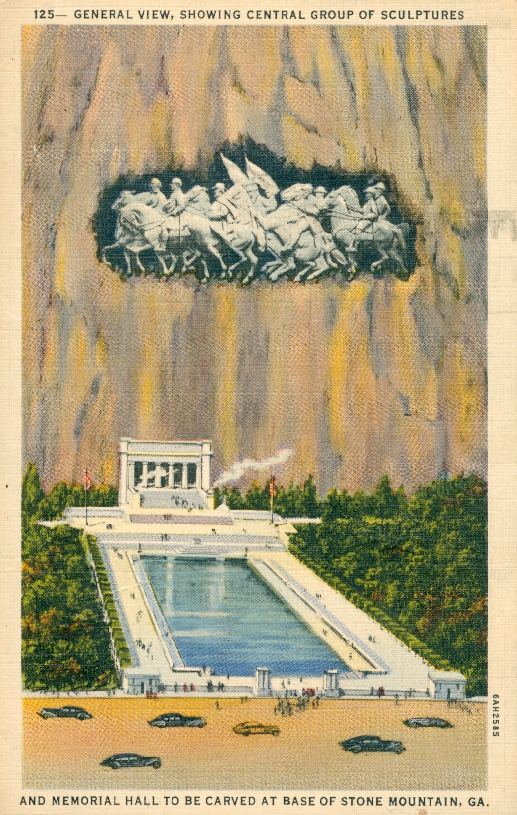 Stone Mountain General View Sculptures Memorial Hall Carving Carved ...