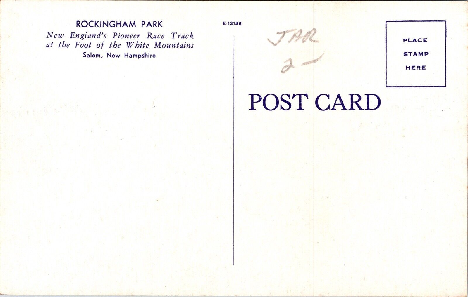 Rockingham Park Pioneer Horse Racing Track Salem New Hampshire DB ...