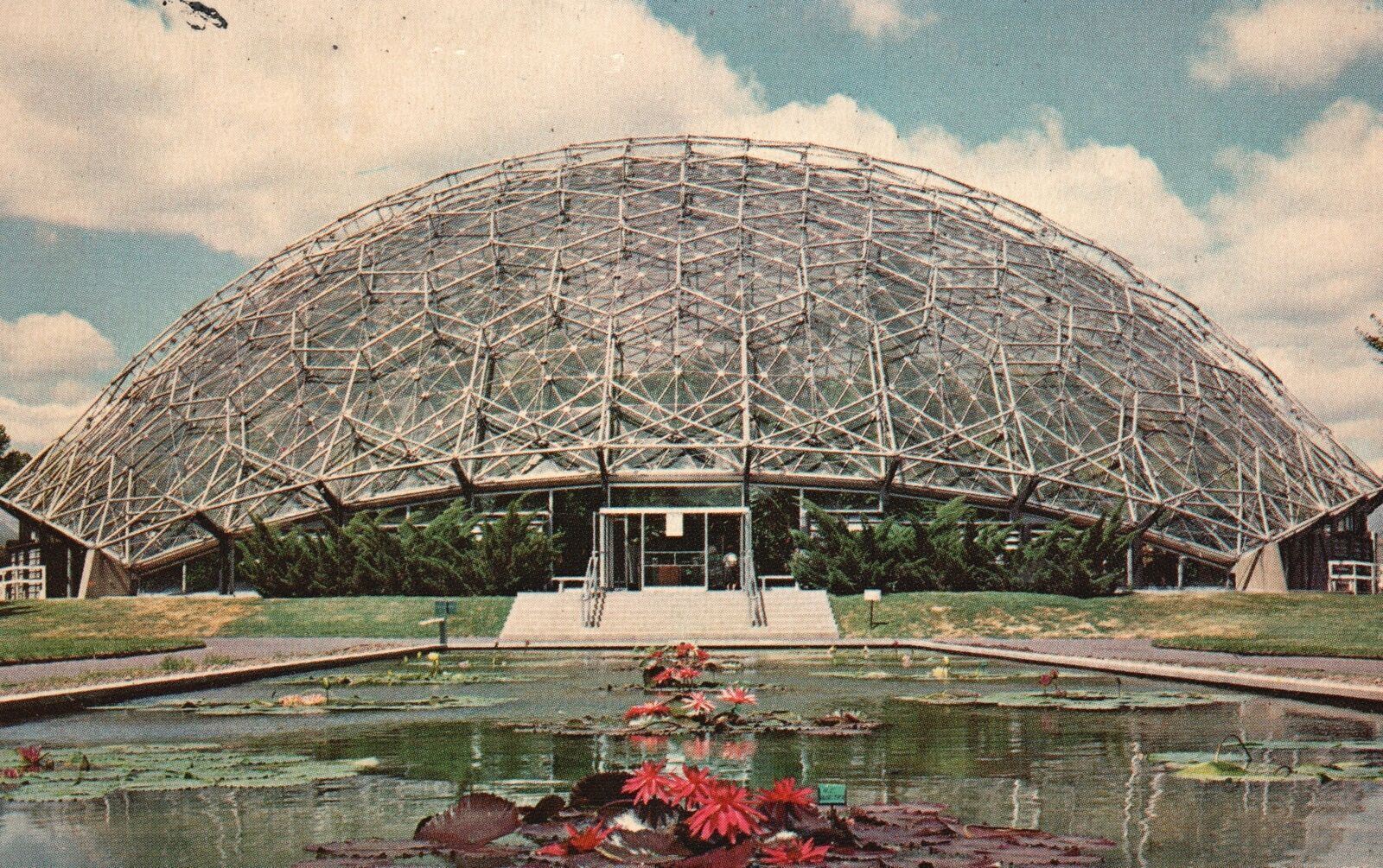 Vintage Postcard The Climatron & Lily Pools Botanical Garden St. Louis ...