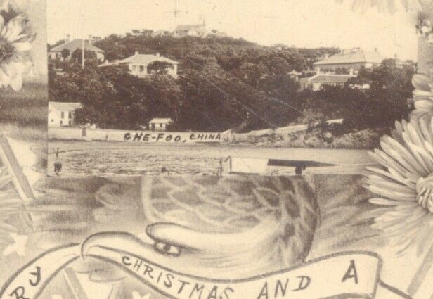 Vintage Real Photo Chefoo China Cabinet CAR With 10 US Navy Military ...