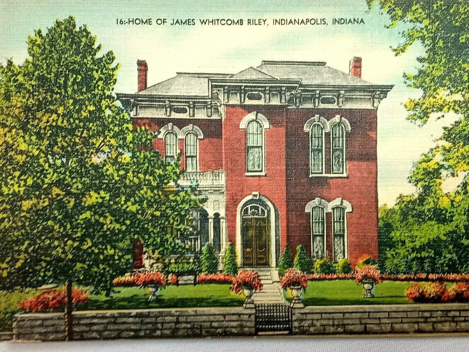 Vintage Postcard 1957 Home of James Whitcomb Riley Indianapolis ID ...