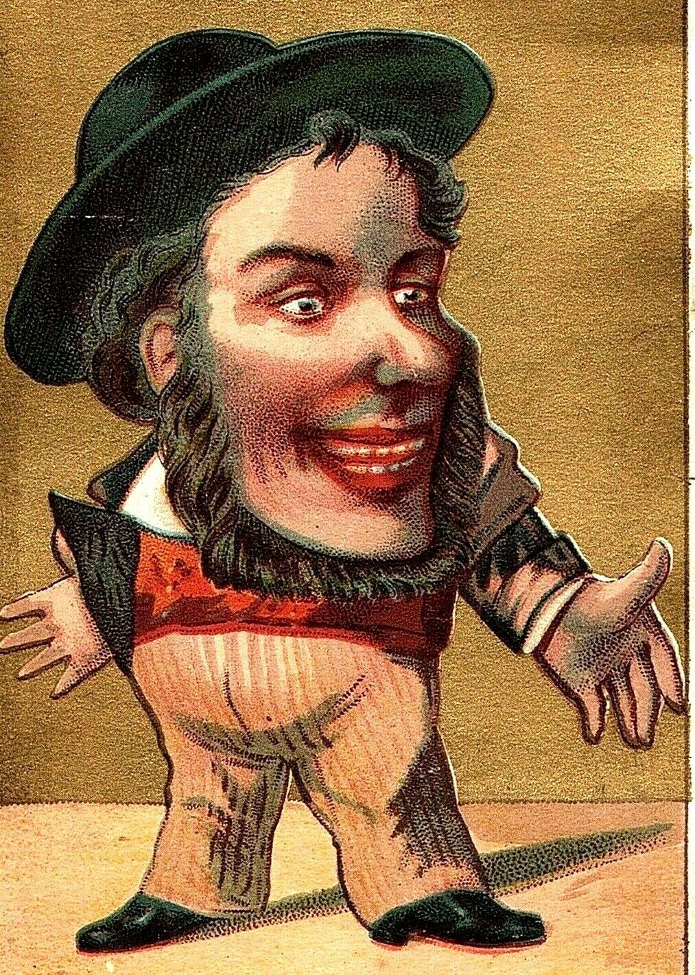 1880's L.C Armstrong Fancy Goods Boots & Shoes Big Headed Man P145 ...