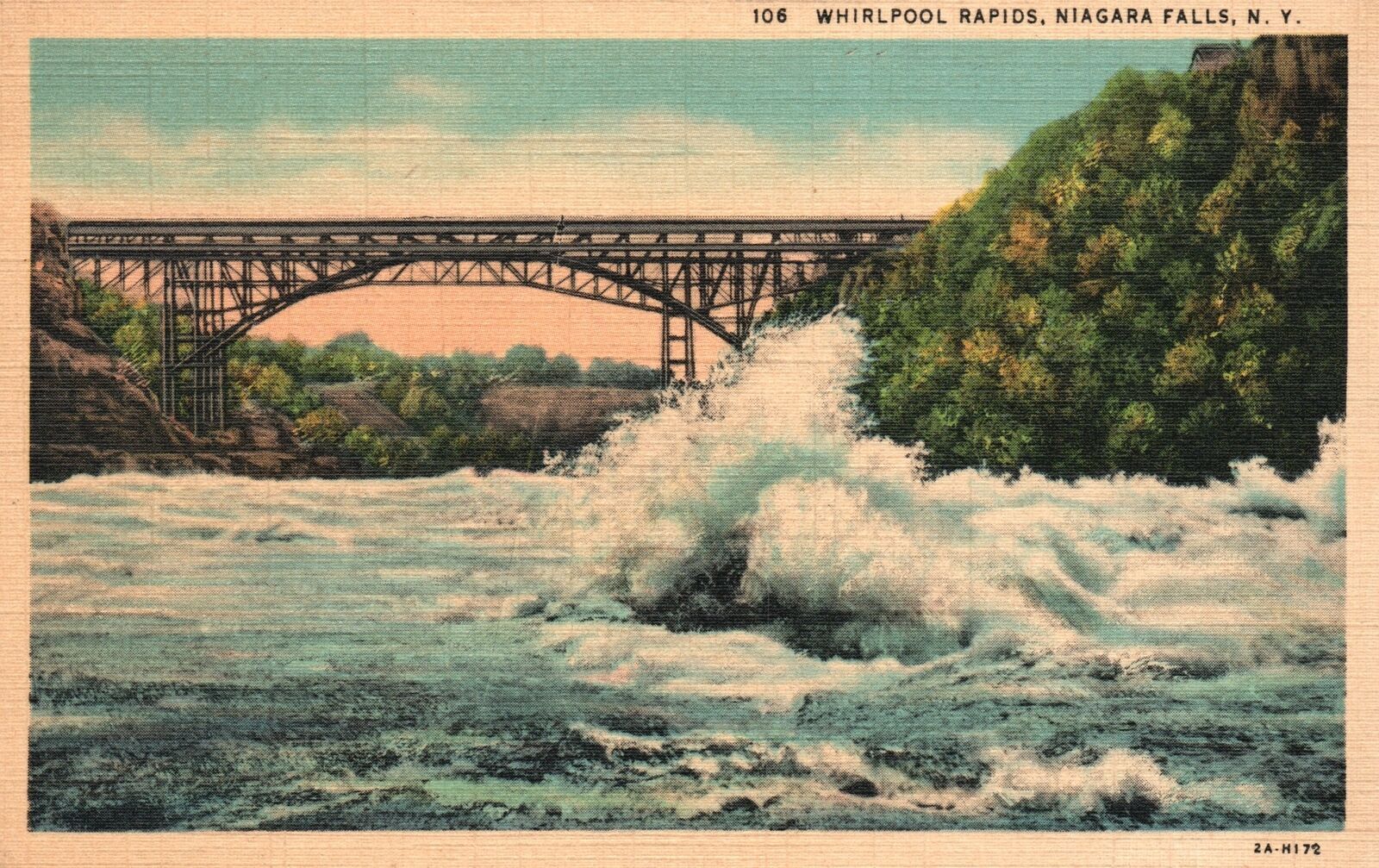 Vintage Postcard Whirlpool Rapids Narrow Gorge Shallow River Niagara ...