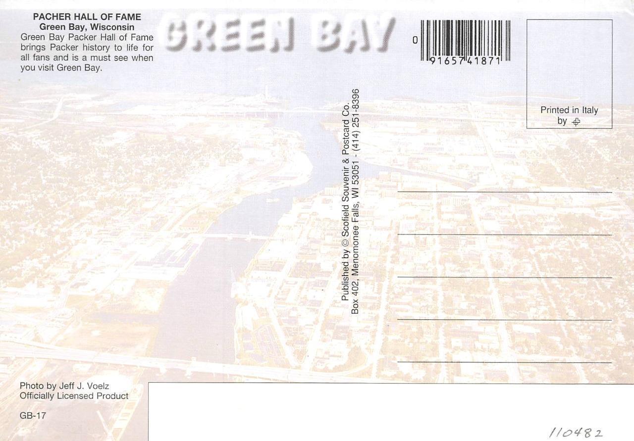 2~4X6 Postcards Green Bay, Wisconsin PACKER HALL OF FAME~LAMBEAU FIELD ...