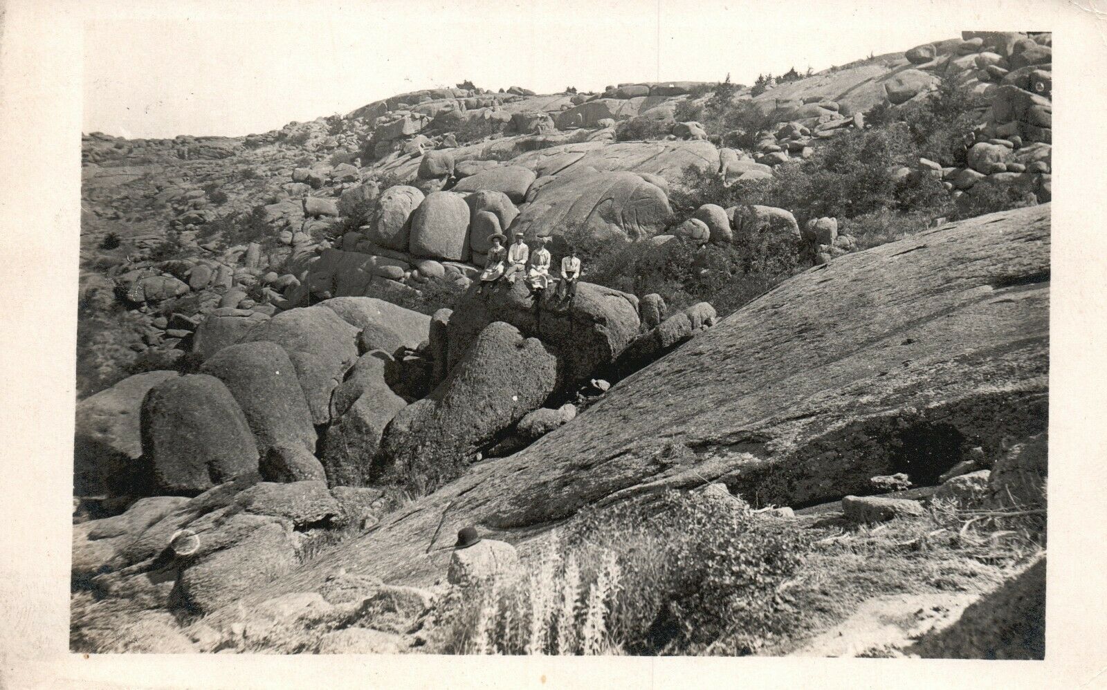 Vintage Postcard RPPC 1911 Family Photo on Rock Formation | Other ...