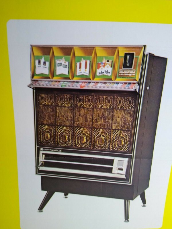 Rowe Granada 25 Cigarette Vending Machine Flyer Vintage Promo Art 8.5 ...