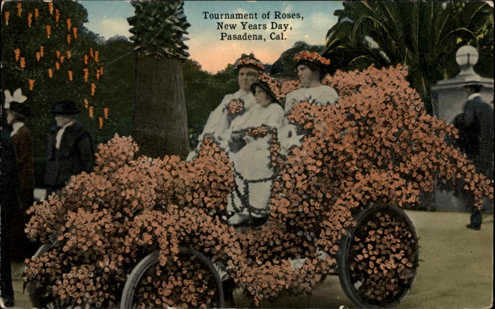 Pasadena California CA Rose Tmt NY Parade Women Car Float c1900s-20s PC ...