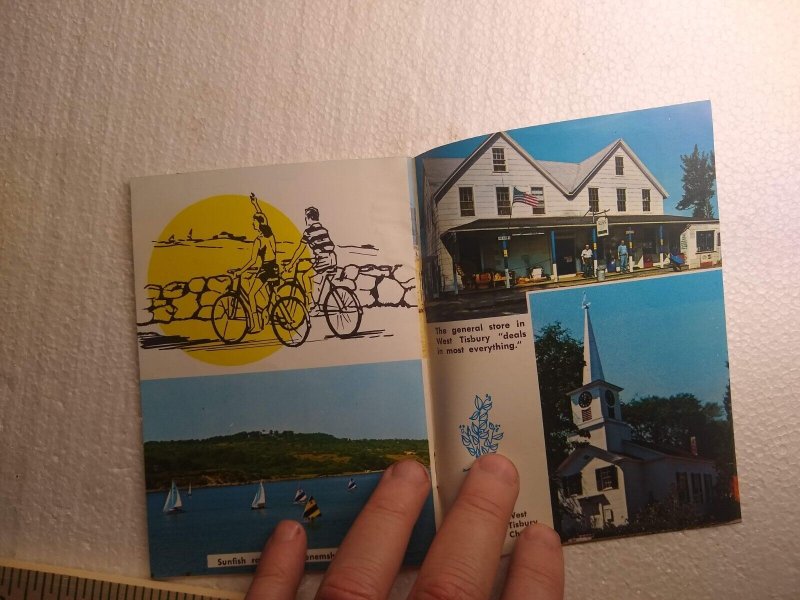 Postcard Folder Full Color Guide Book With Maps Of Martha's Vineyard ...
