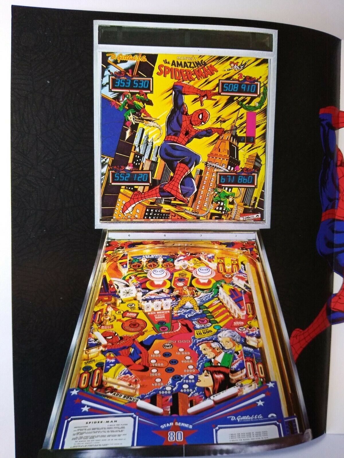 The Amazing Spider-Man Pinball Flyer Original 1980 Marvel Comic ...