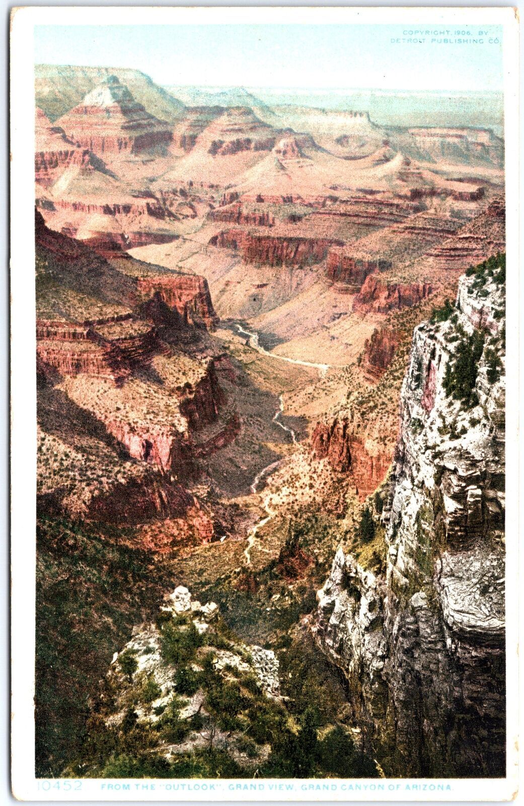 Vintage Postcard the "Outlook" Point at the Grand Canyon Arizona C ...