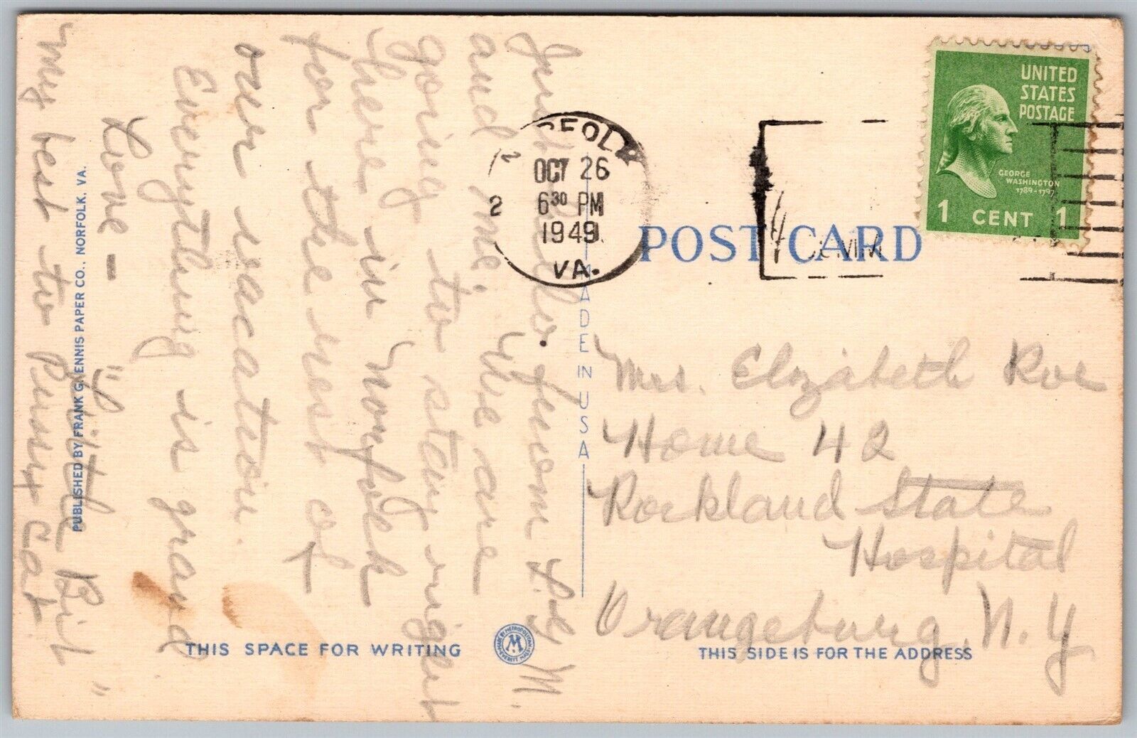 Vtg Norfolk Virginia VA City Hall Building 1940s Linen View Old ...