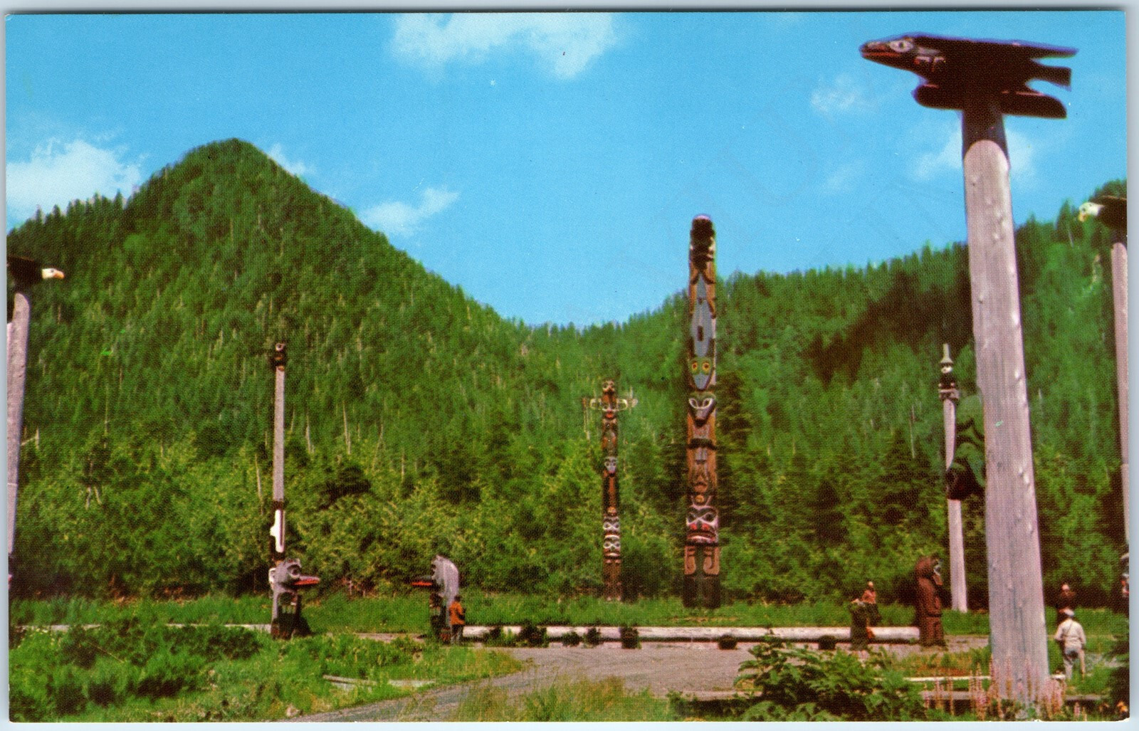 c1960s Ketchikan, AK Saxman Park Totem Poles Chrome Postcard Native Art ...