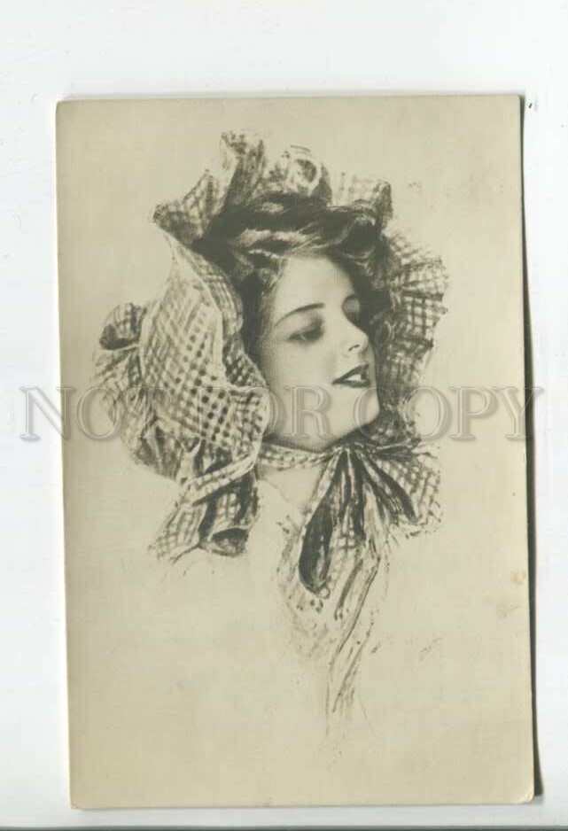 477958 Harrison FISHER Belle Girl in Cap Bewitching Maiden Vintage ...