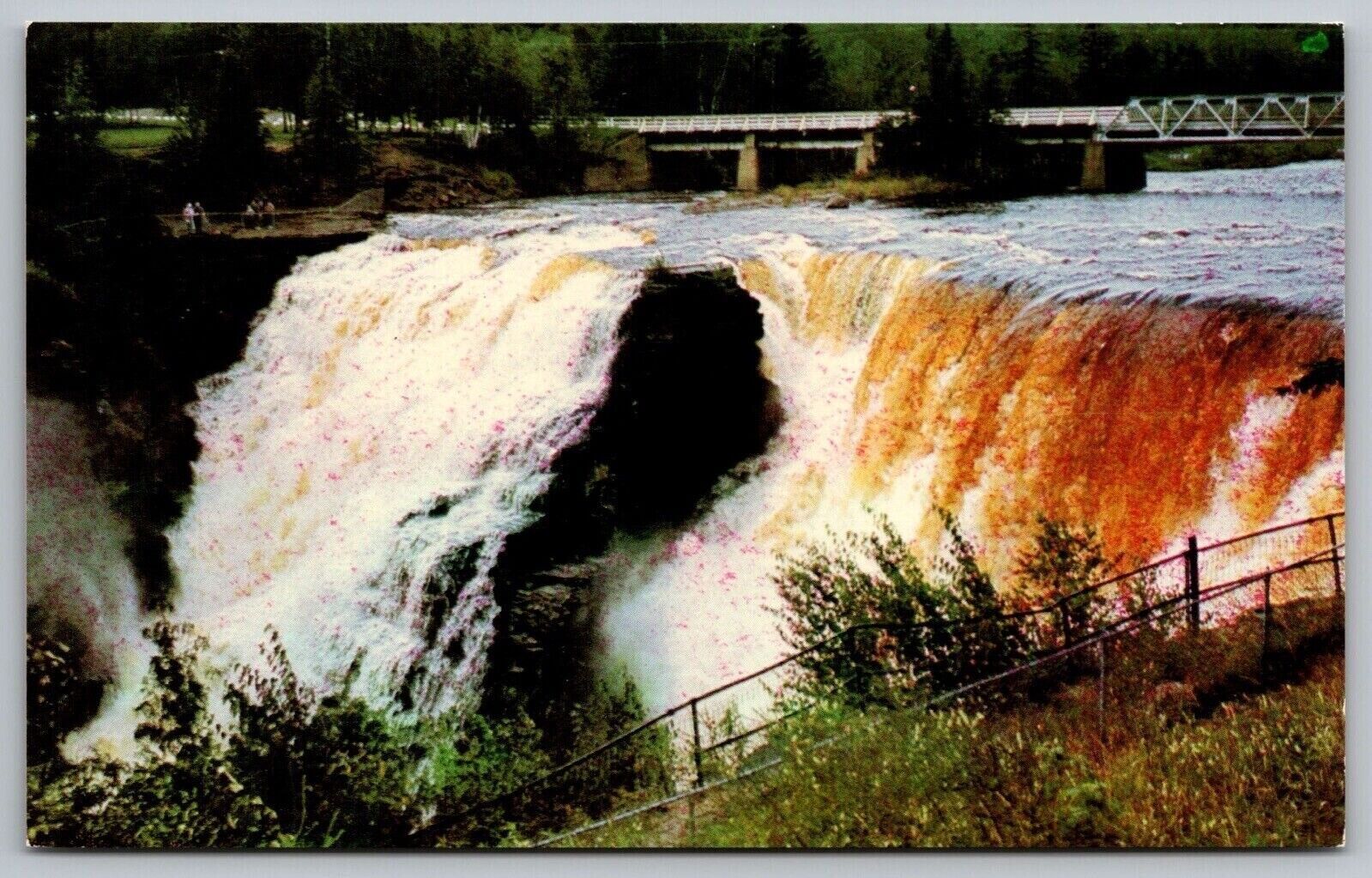 Postcard Kakabeka Falls Legend Green Mantle Waterfalls Bridge Historic ...