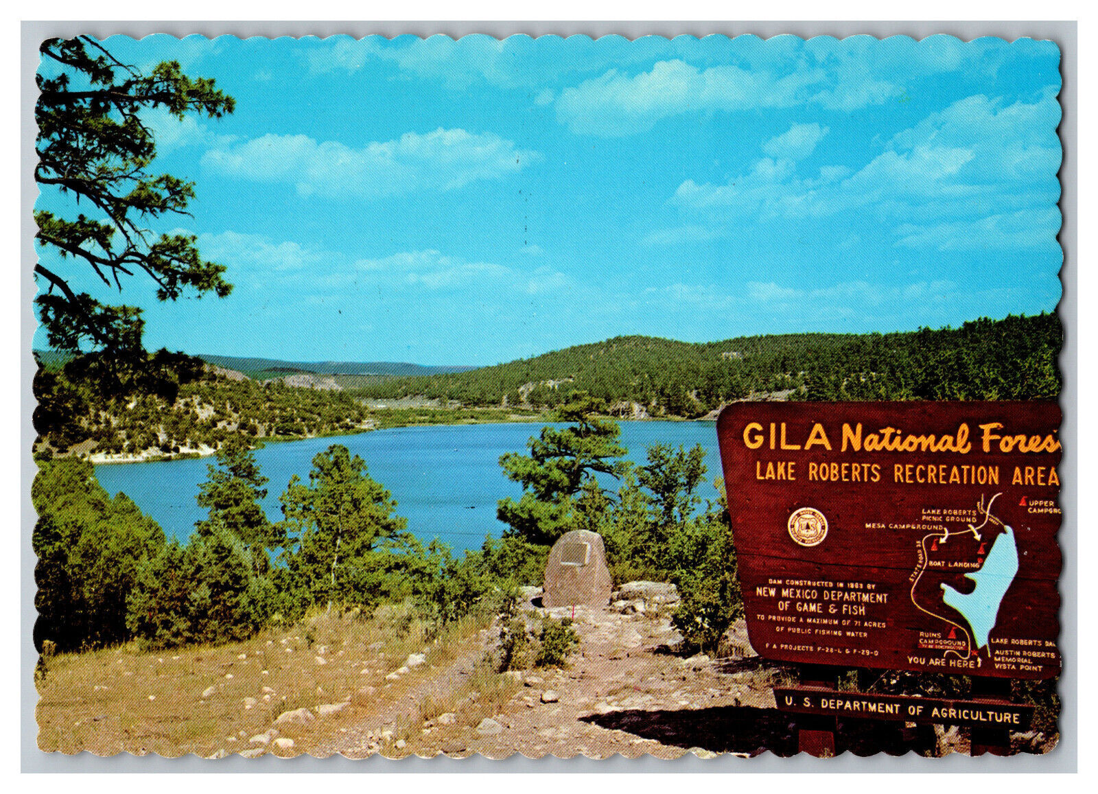 Lake Roberts Recreation Area New Mexico Postcard Continental View Card ...