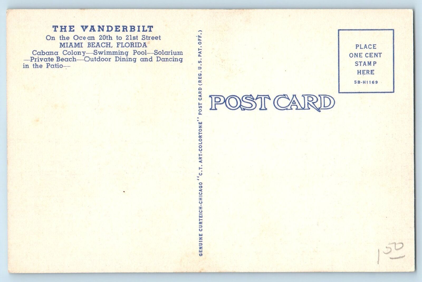 c1940's The Vanderbilt Swimming Pool Outdoor Dining Miami Beach Florida ...