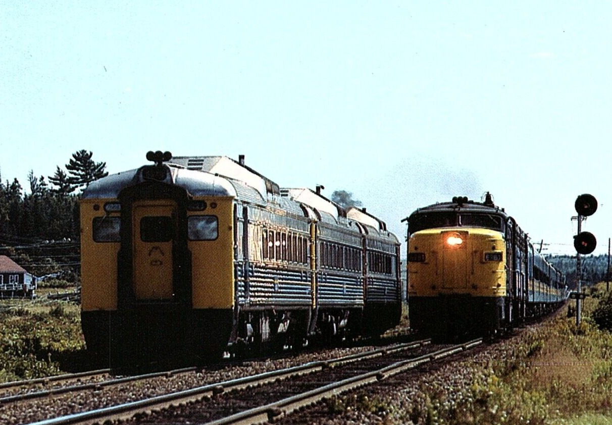 Vintage via Train 602 Ocean Train Passing by Nova Scotia Chrome ...