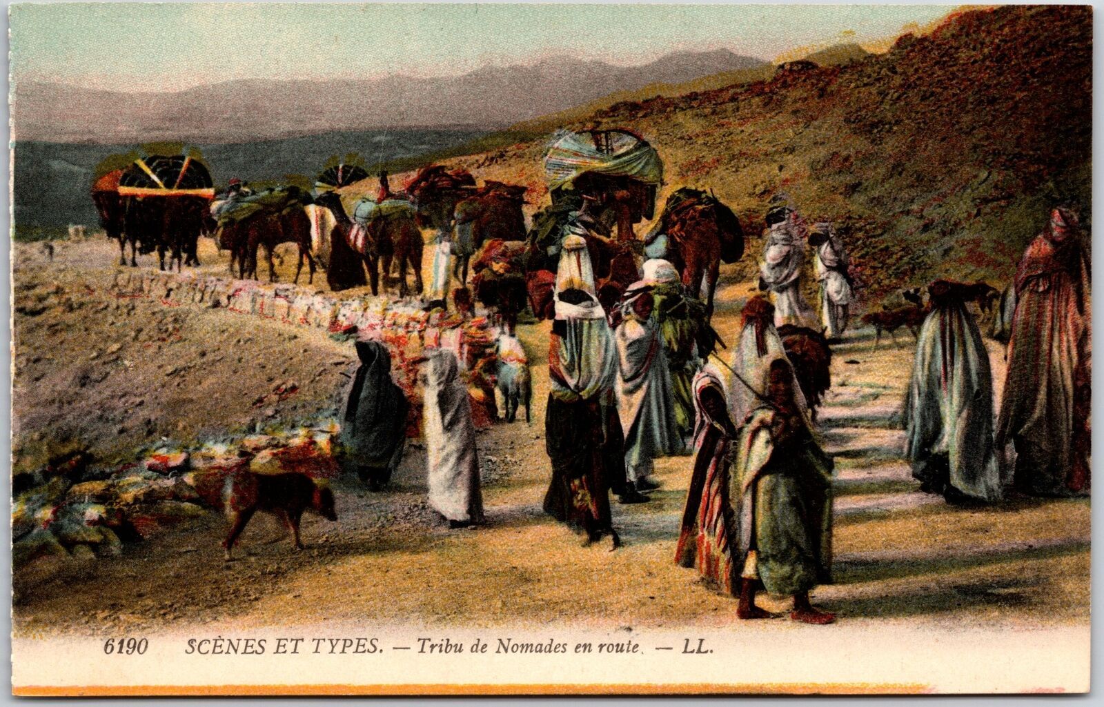 Scenes Et Types - Tribu De Nomades En Route Tribal Costumes Postcard ...