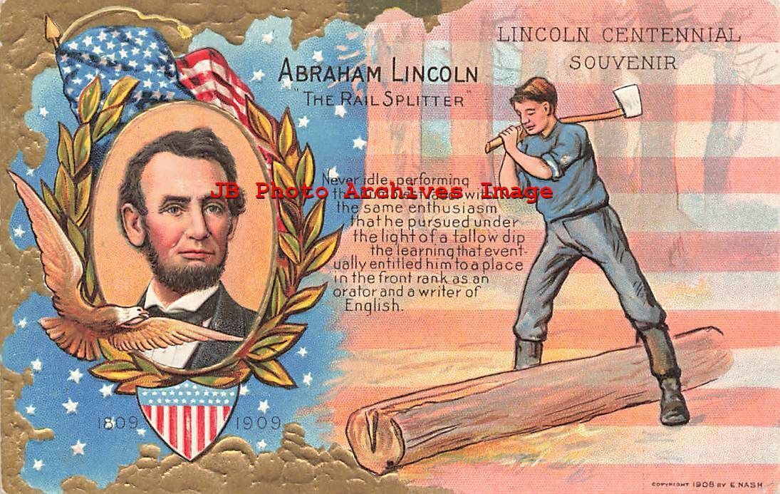 Abraham Lincoln, Nash Birthday Series No 1, Rail Splitter | United ...
