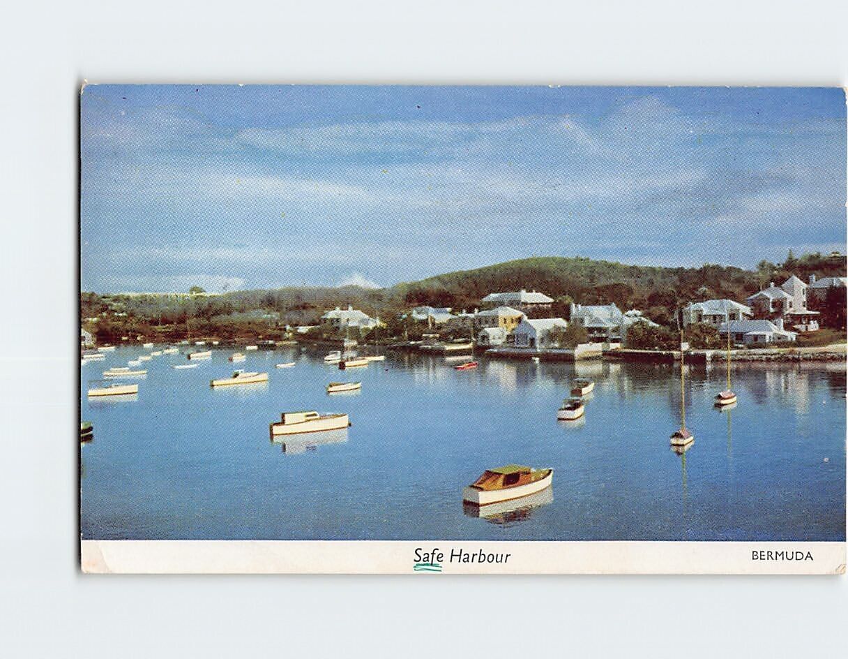 Postcard Safe Harbour, Bermuda, Hamilton, British Overseas Territory ...