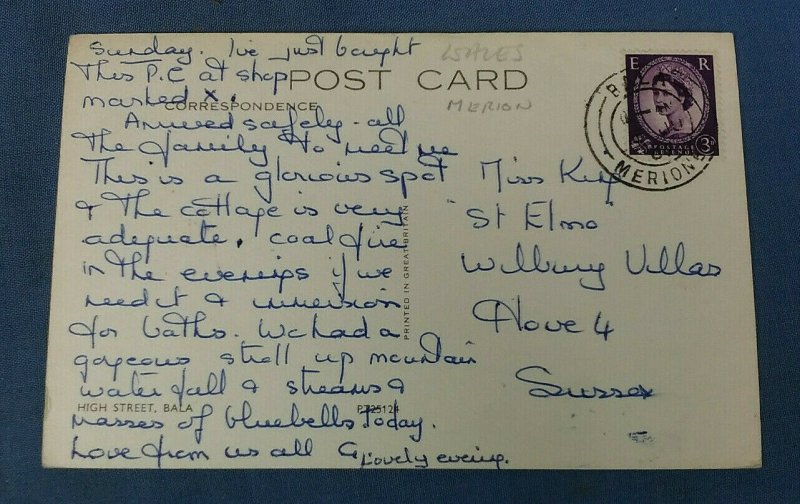 Vintage Postcard High Street Bala Gwynedd Postmarked 1967 G1F | Europe ...