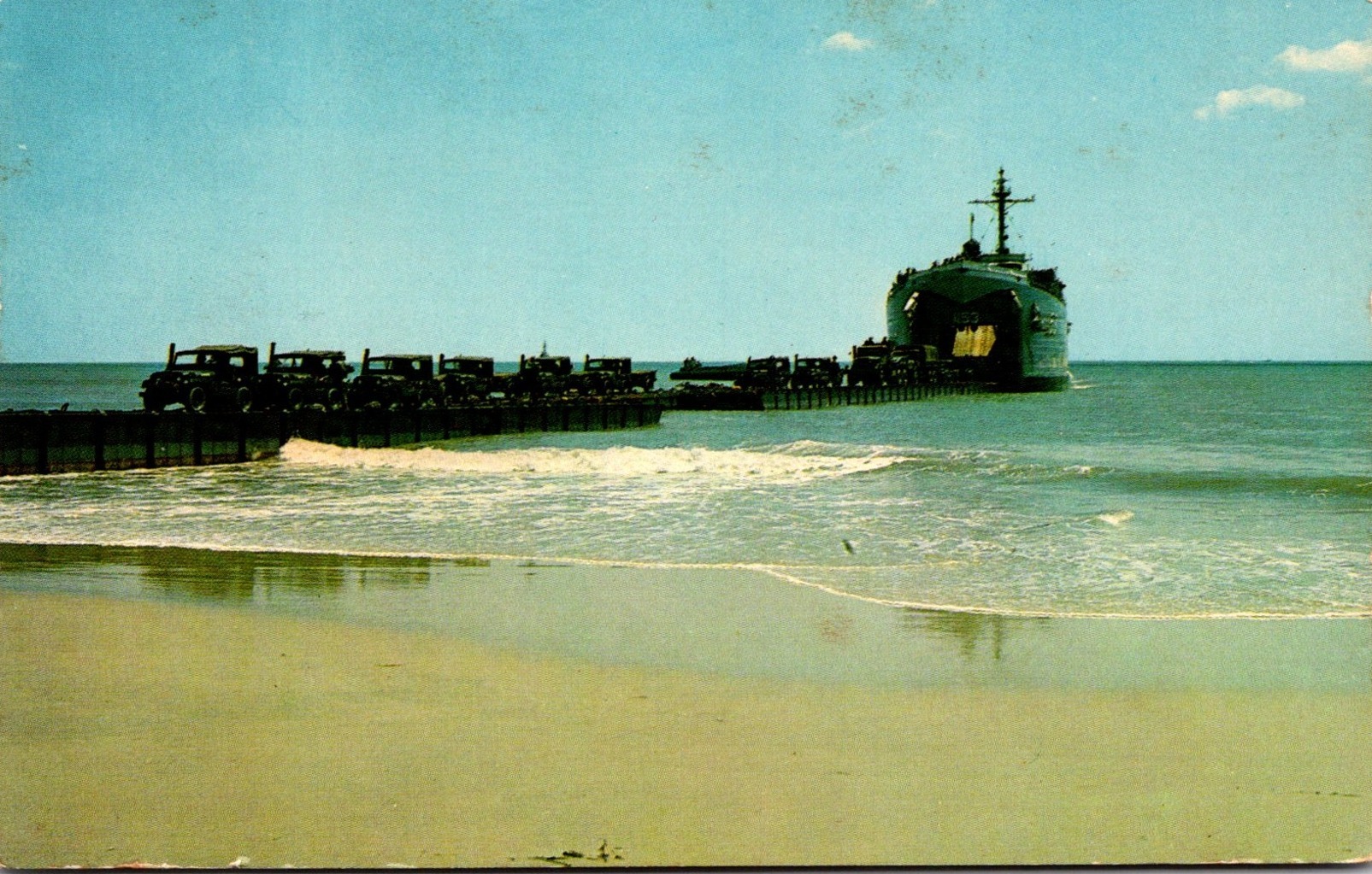 LST Landing Ship Tank Marries To Causeway and Lands Heavy Vehicles ...