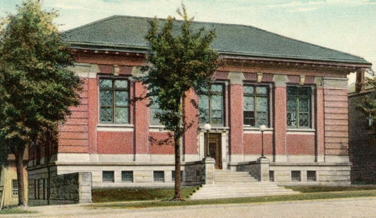 Circa 1905-10 Herrick Public Library in Wellington, Ohio Postcard P5 ...