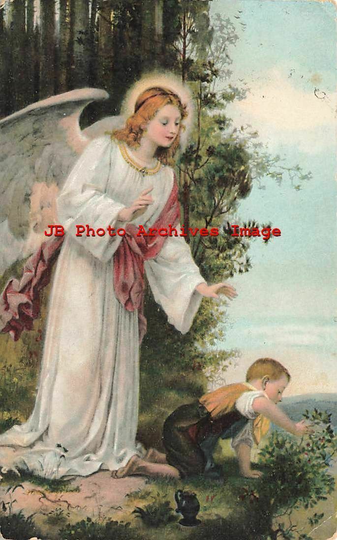 Guardian Angel, Felix Antoine No 1083/6, Protecting Boy from Poisonous ...