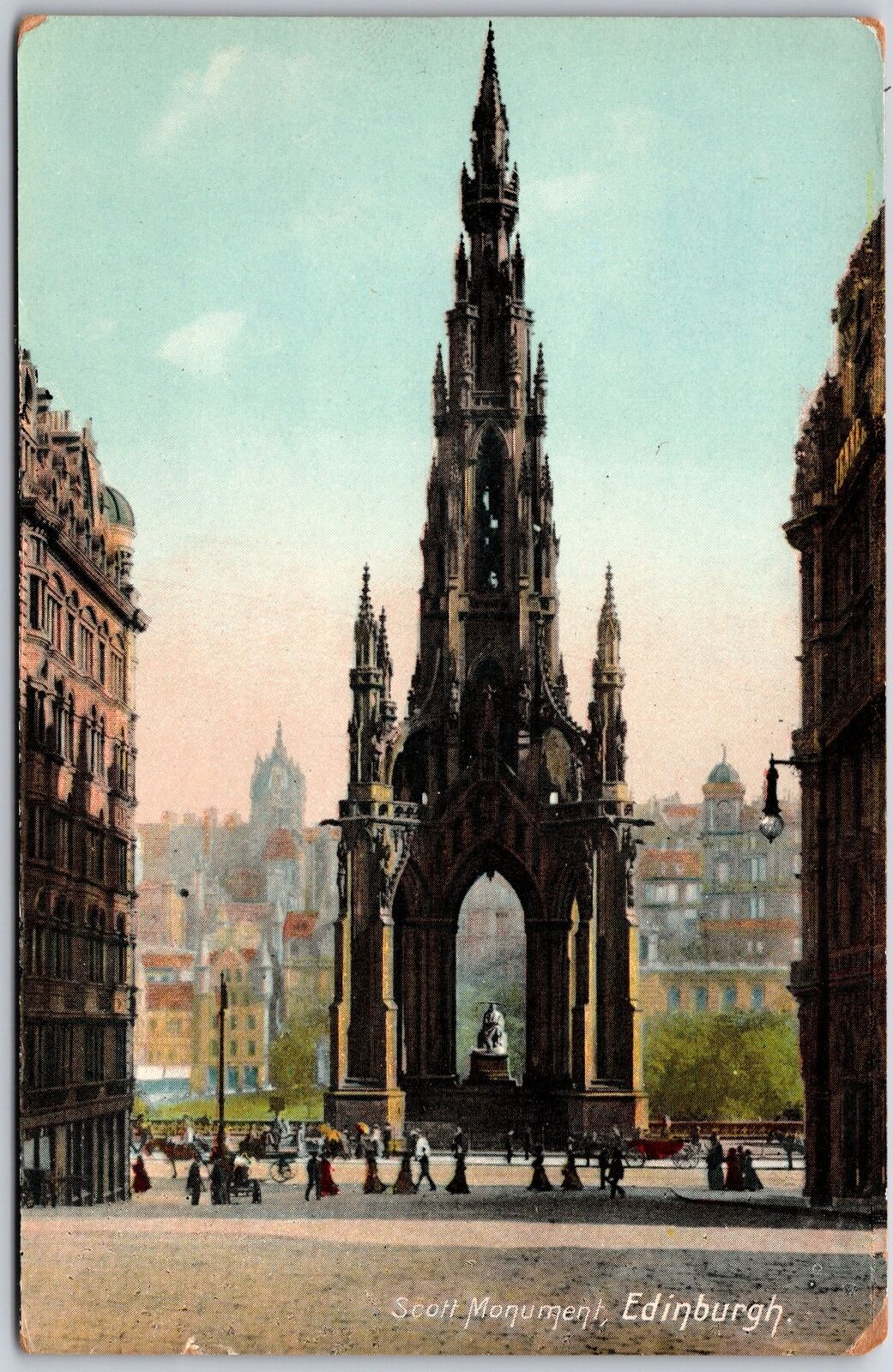 Scott Monument Edinburgh Scotland Victorian Gothic Monument Postcard ...