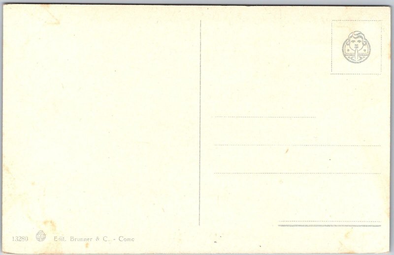 Lago Di Como Lombardy Italy Upscale Resort Area Boat Pine Trees ...