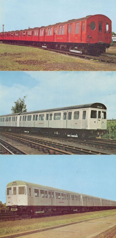 1920 1960 1970 London Underground Tube Train Stock 3x Postcard s ...