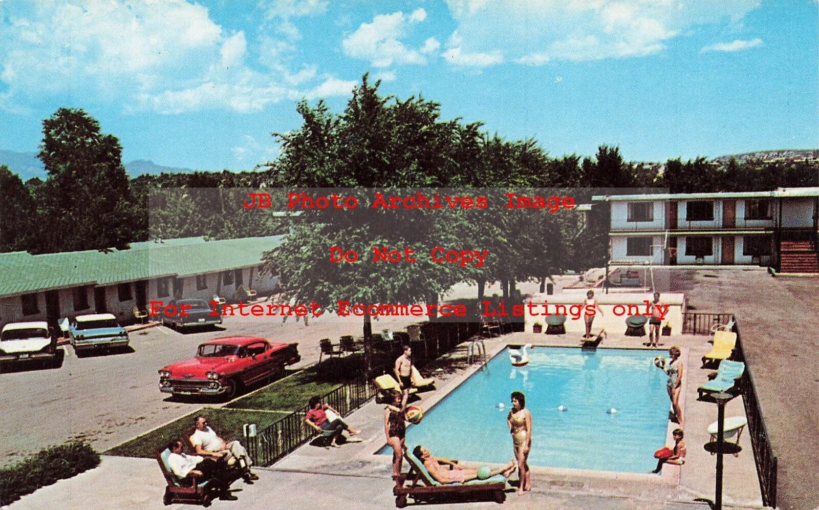 CO, Colorado Springs, Colorado, Iowa Motel, Swimming Pool, 50s Cars ...