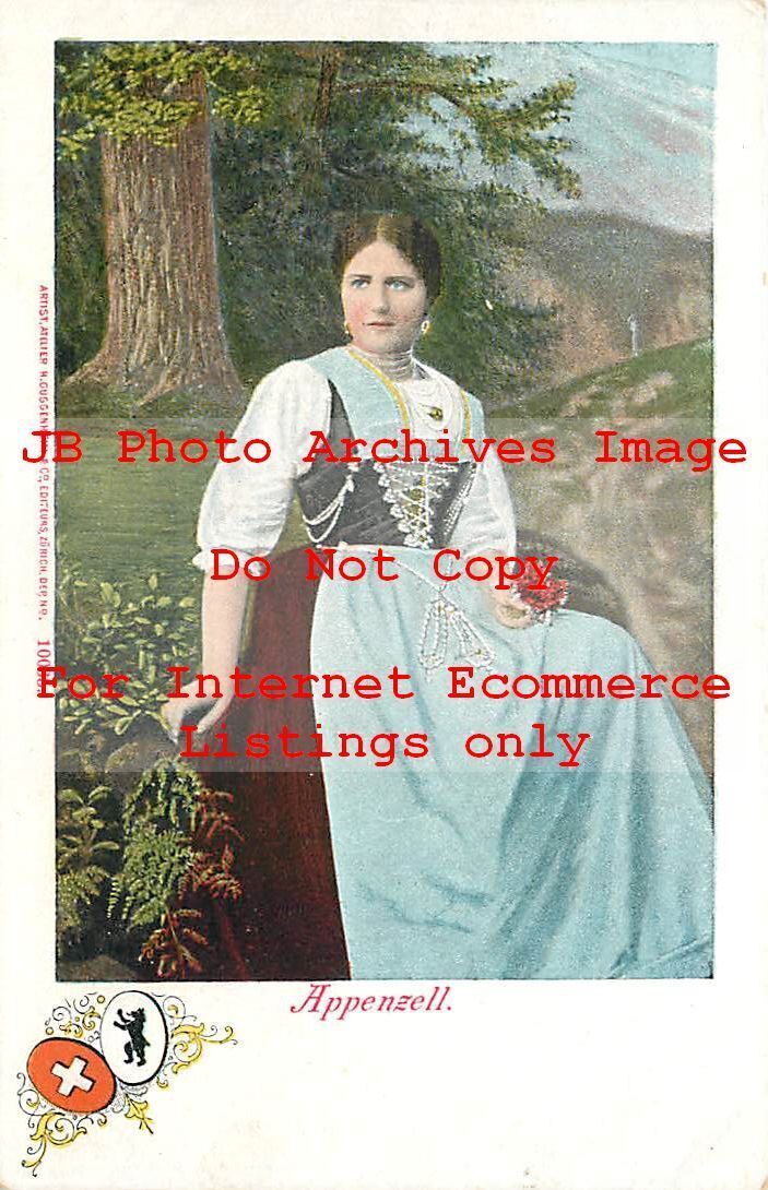 Native Ethnic Culture Costume, Woman Sitting in Appenzell Switzerland ...