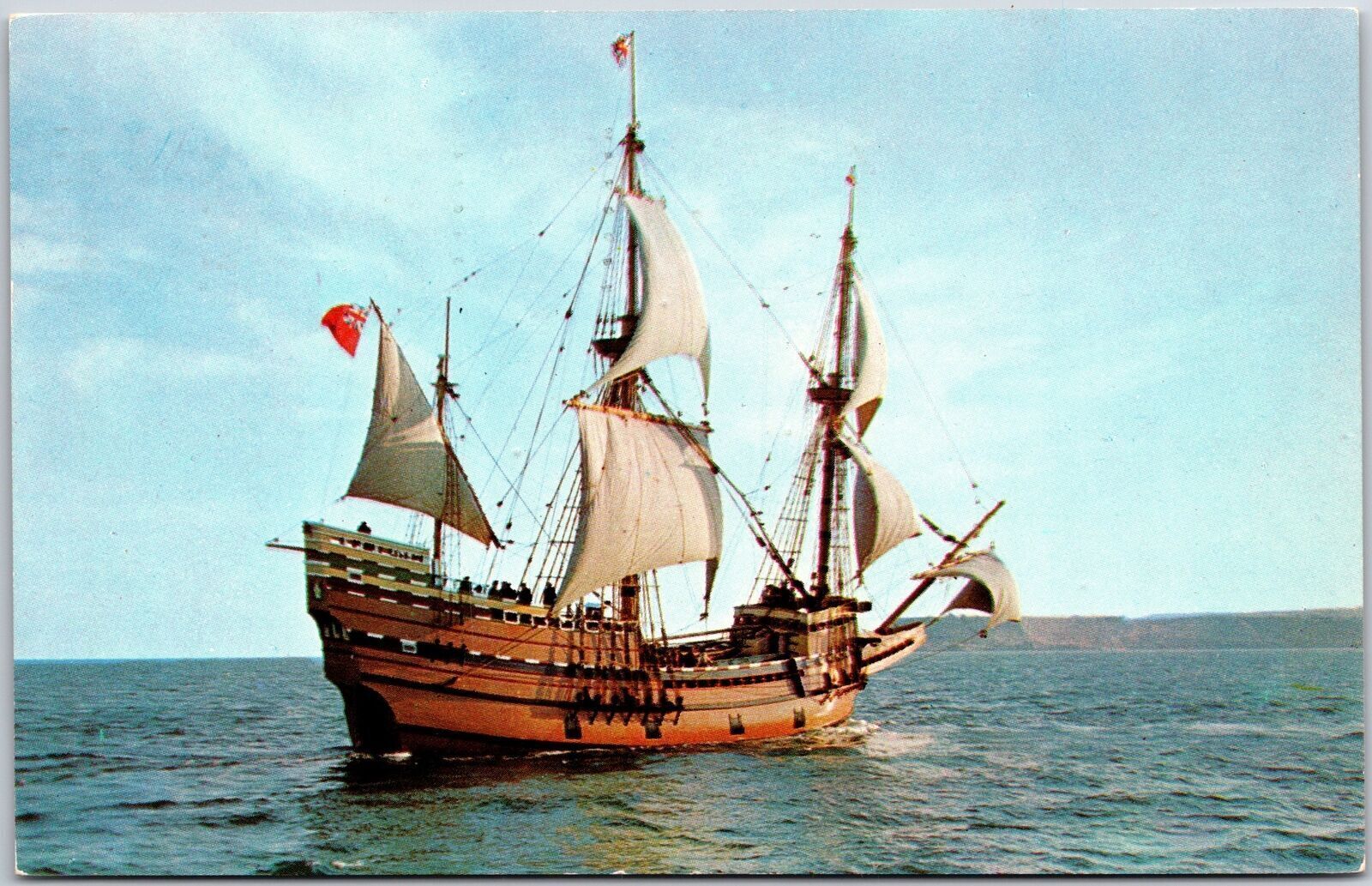 1958 Mayflower II Built at Brixham England Sailing Ship Posted Postcard ...