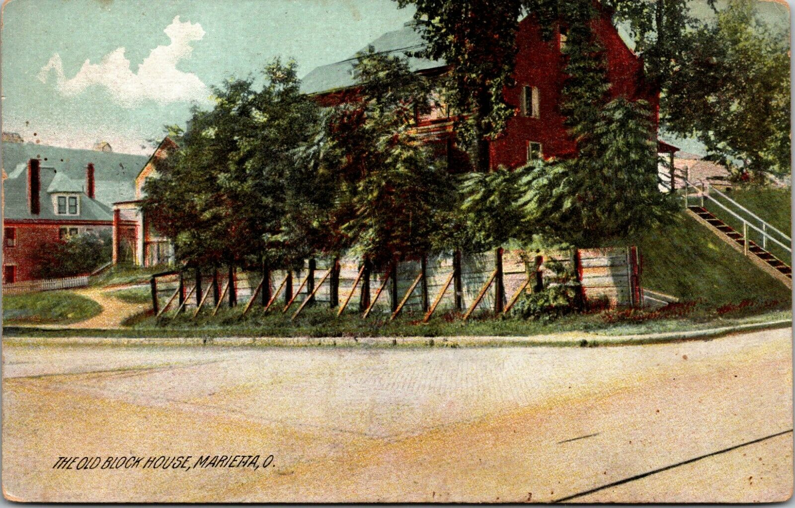 Marietta , Ohio - The Old Block House - Lean-To Posts - OH - POSTCARD ...