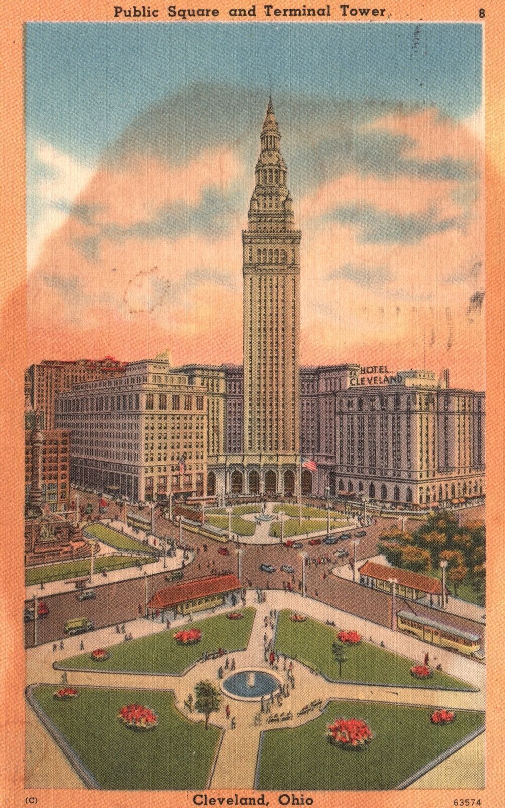 Vintage Postcard 1951 Public Square and Terminal Tower Building ...