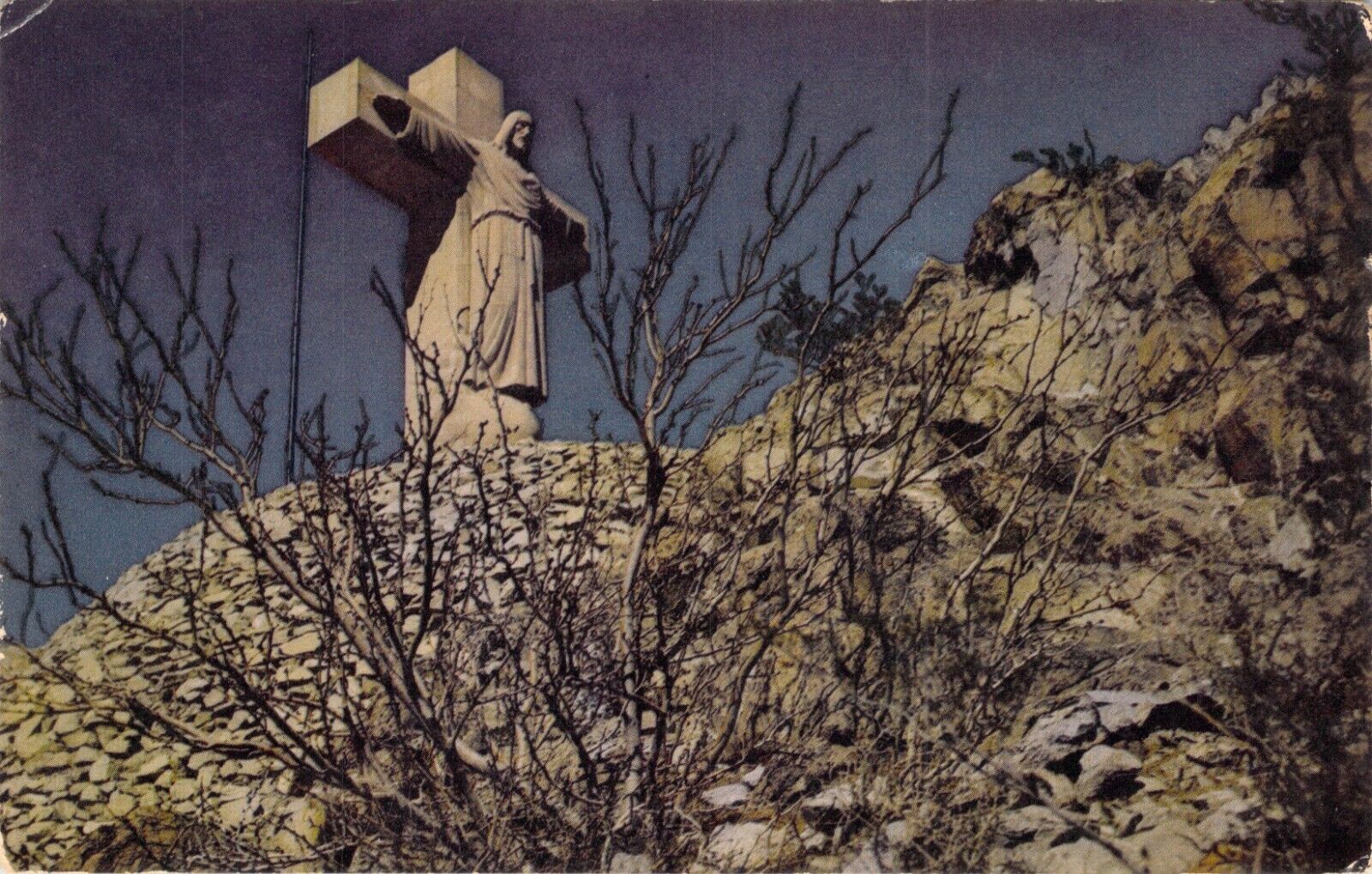 Vintage 1970s Postcard Christ the King Statue of Mt. Christo Rey El ...