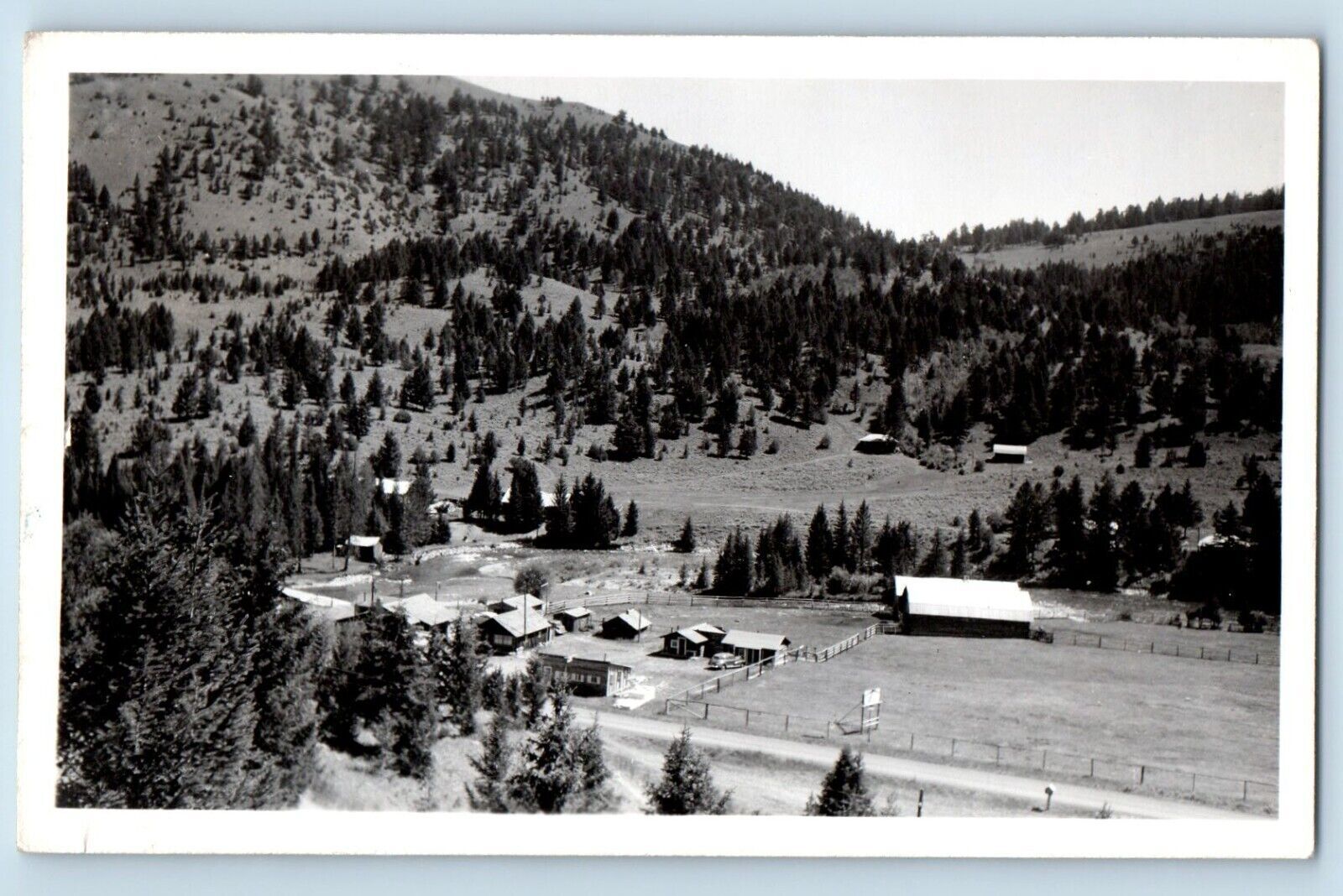 1948 View Of Rainbow Ranch Building Gallatin Gateway MT RPPC Photo ...