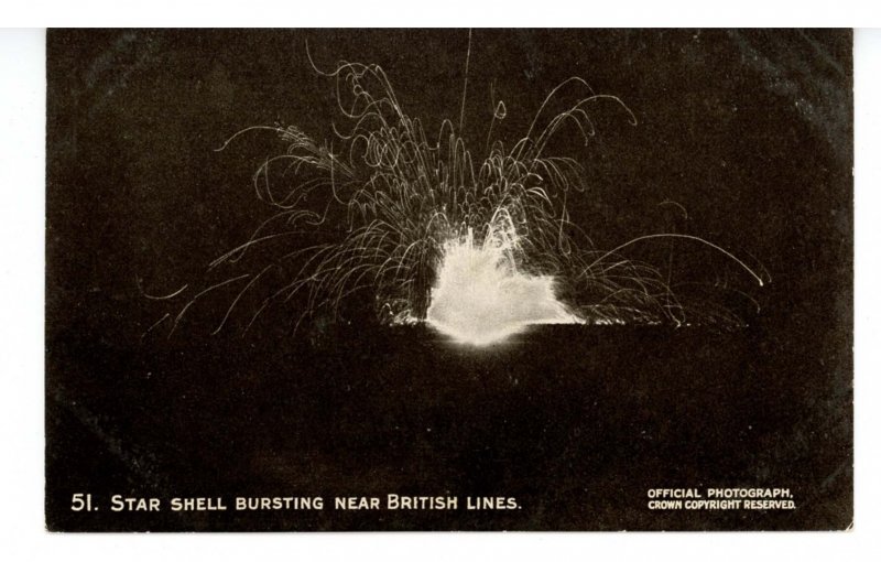 WWI - Star Shell Bursting Near British Lines | Topics - Militaria ...