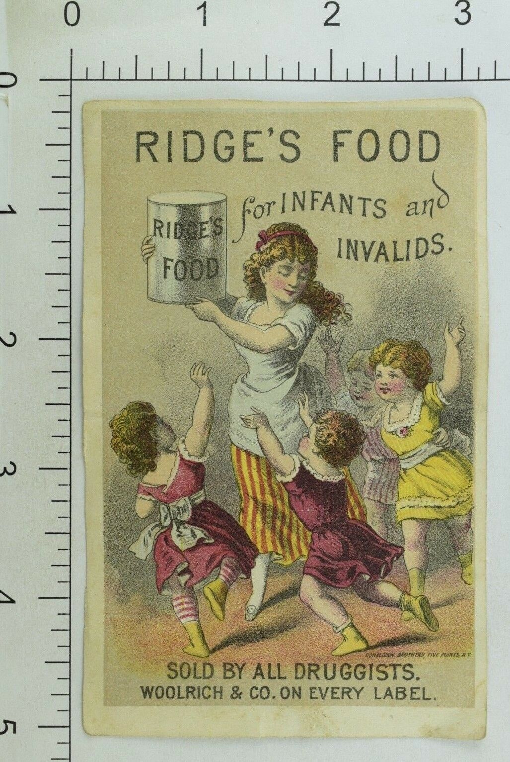 1870's Ridge's Food w/ Recipes on Back Five Points, NY Victorian Card ...