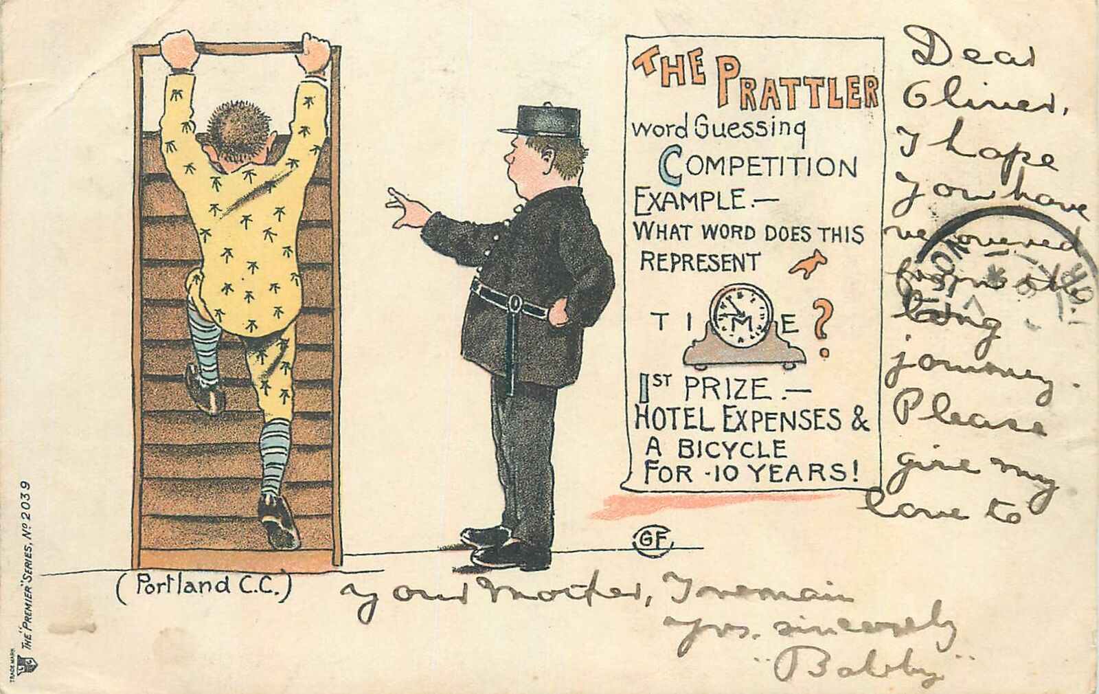 Postcard Comic the prattler word guessing competition | Topics ...