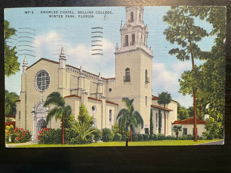 Vintage Postcard 1951 Knowles Chapel Rollins College Winter Park ...